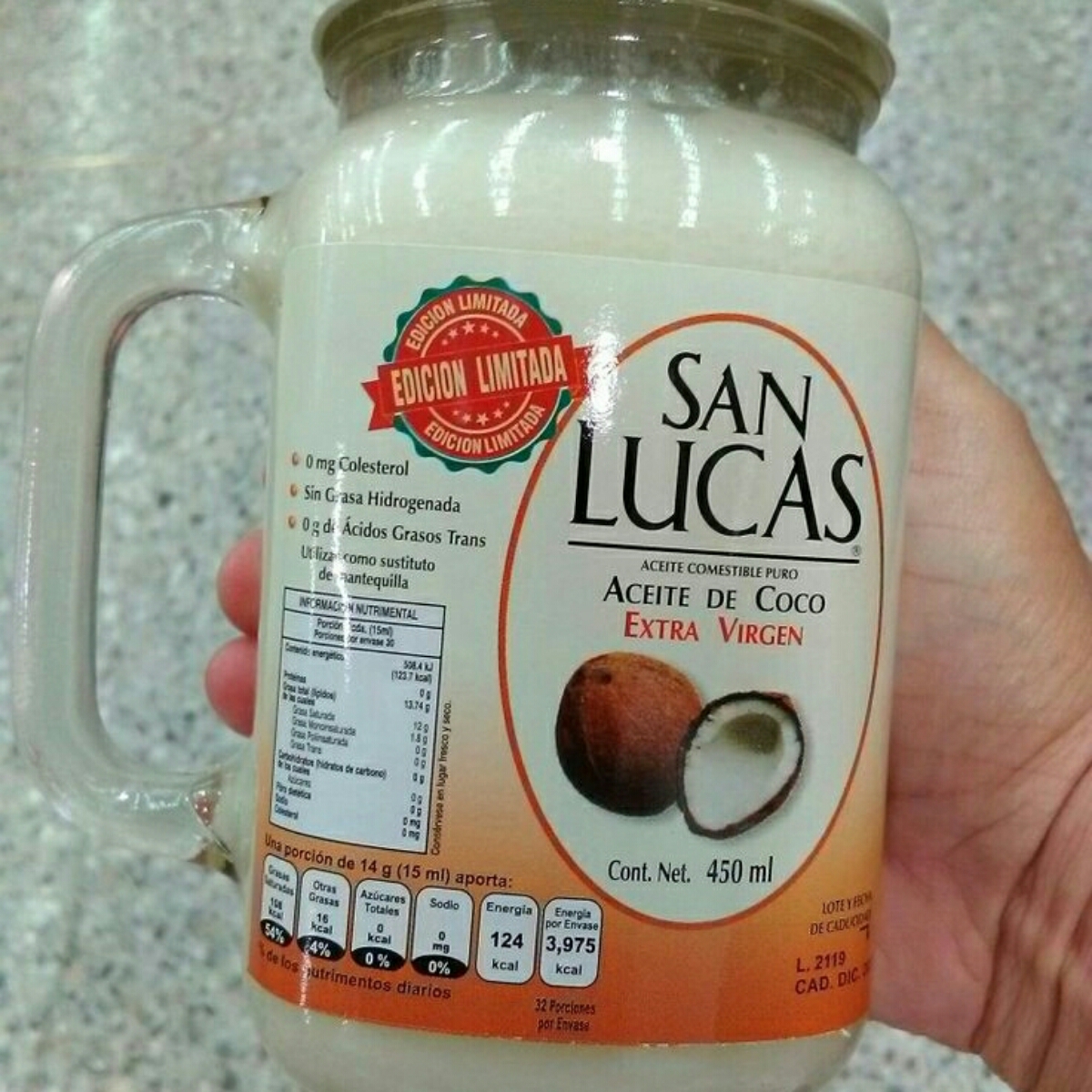 Aceite de coco extra virgen from San Lucas - Vegan Product Reviews ...