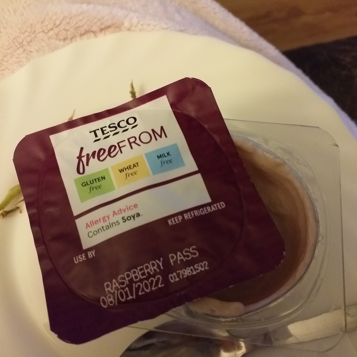 Raspberry passion fruit yoghurt from Tesco Free From - Vegan Product ...