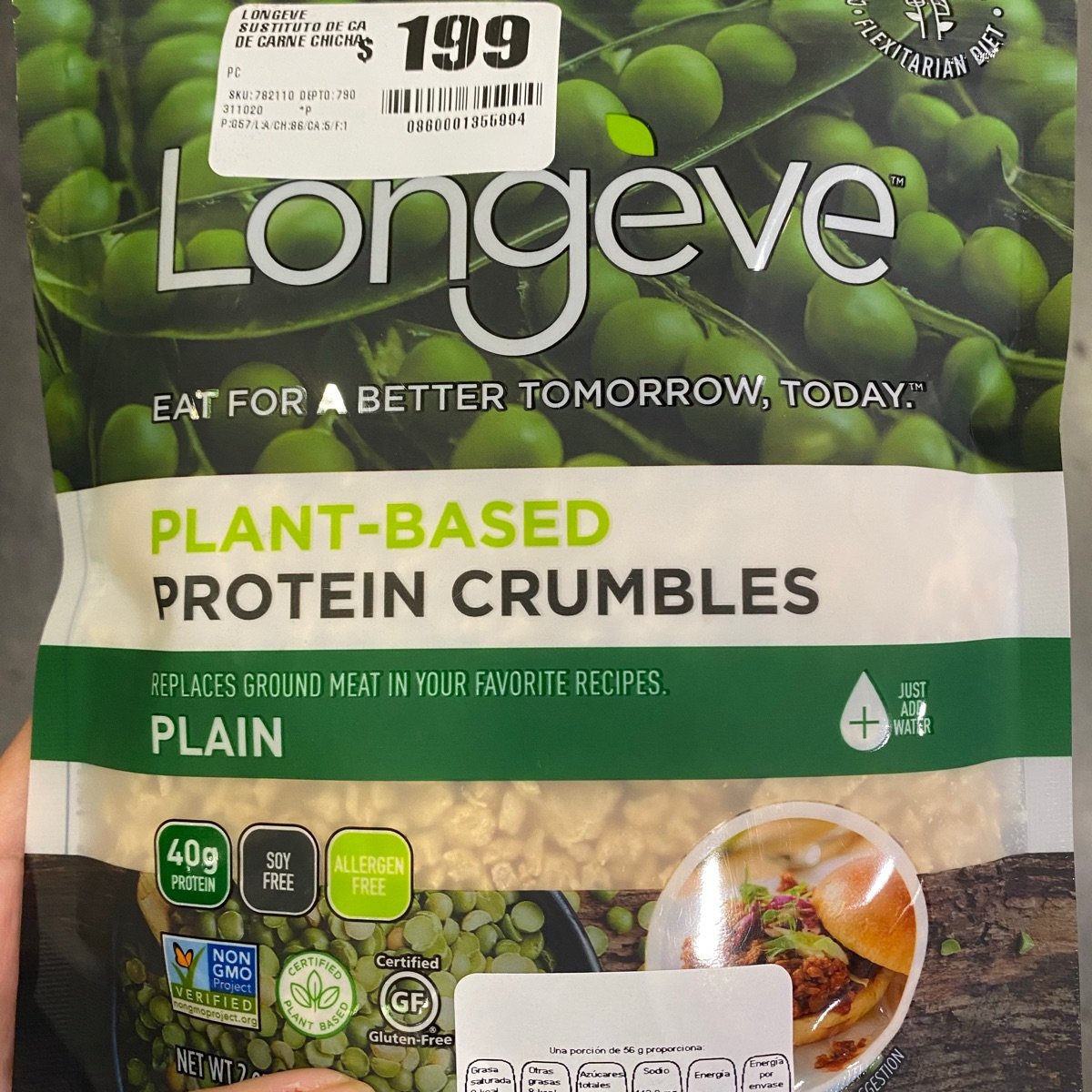 Plant Based Protein Crumbles from Longeve - Vegan Product Reviews ...