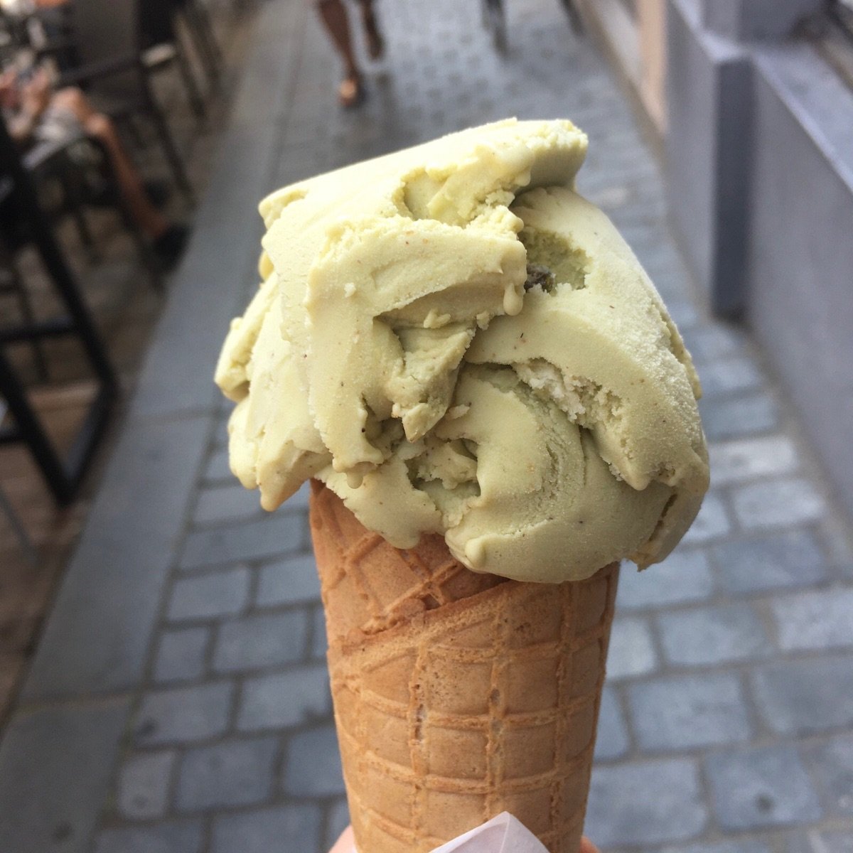 Pistachio ice cream at Pingu Gelato, Zagreb - Vegan Dish Reviews ...