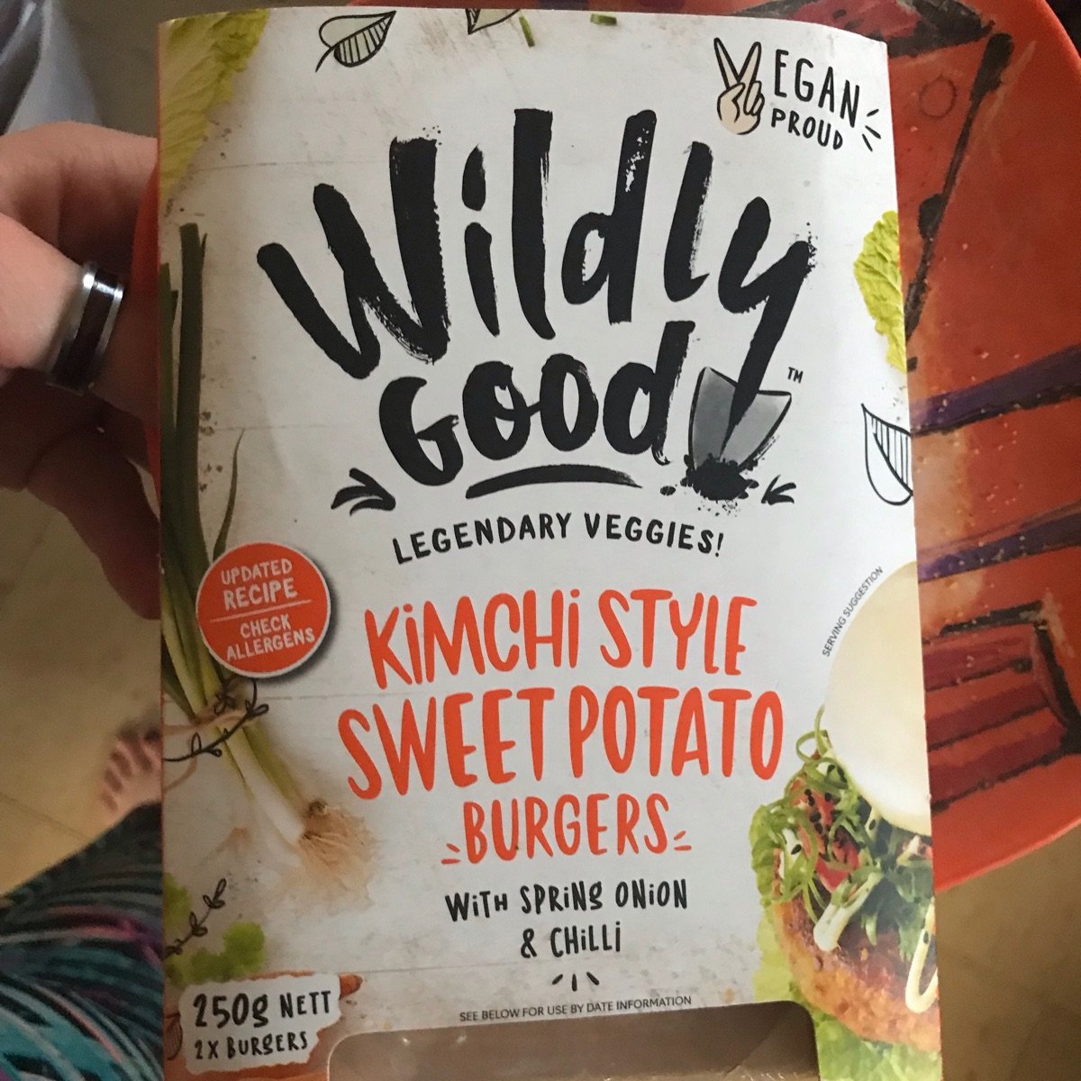 Kimchi Style Sweet Potato Burgers from Wildly good - Vegan Product ...