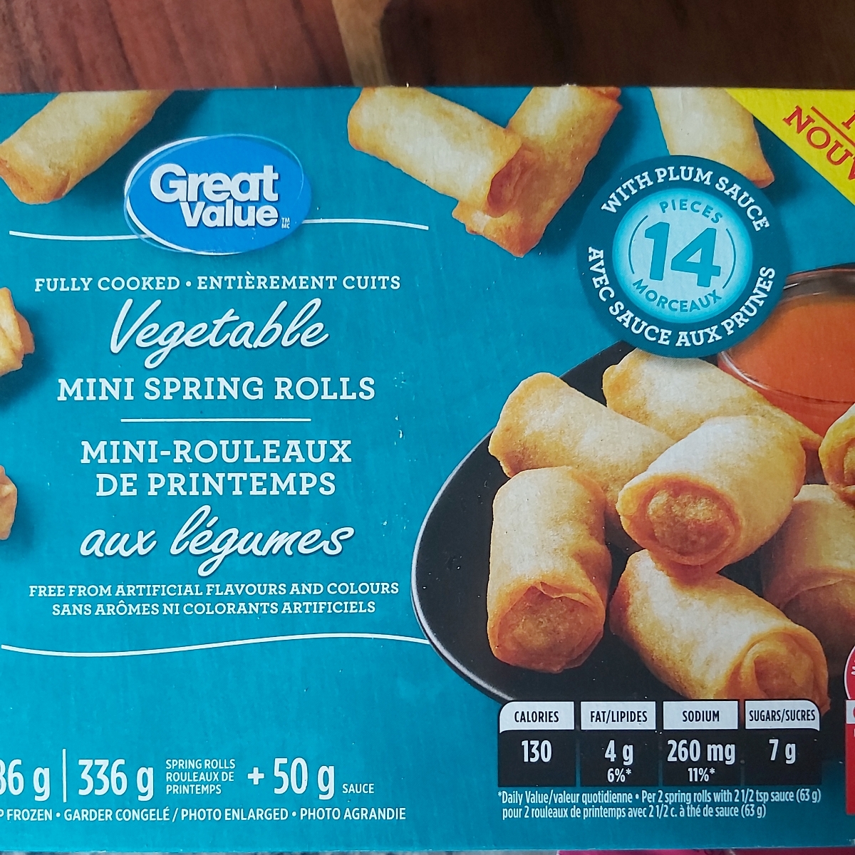 Vegetable mini spring rolls from Great Value - Vegan Product Reviews ...