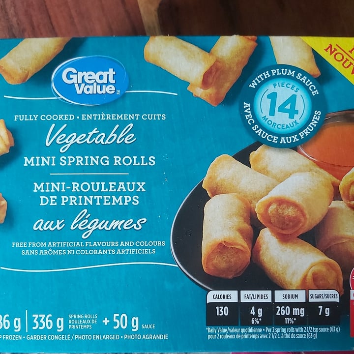 Great Value Vegetable mini spring rolls Review | abillion