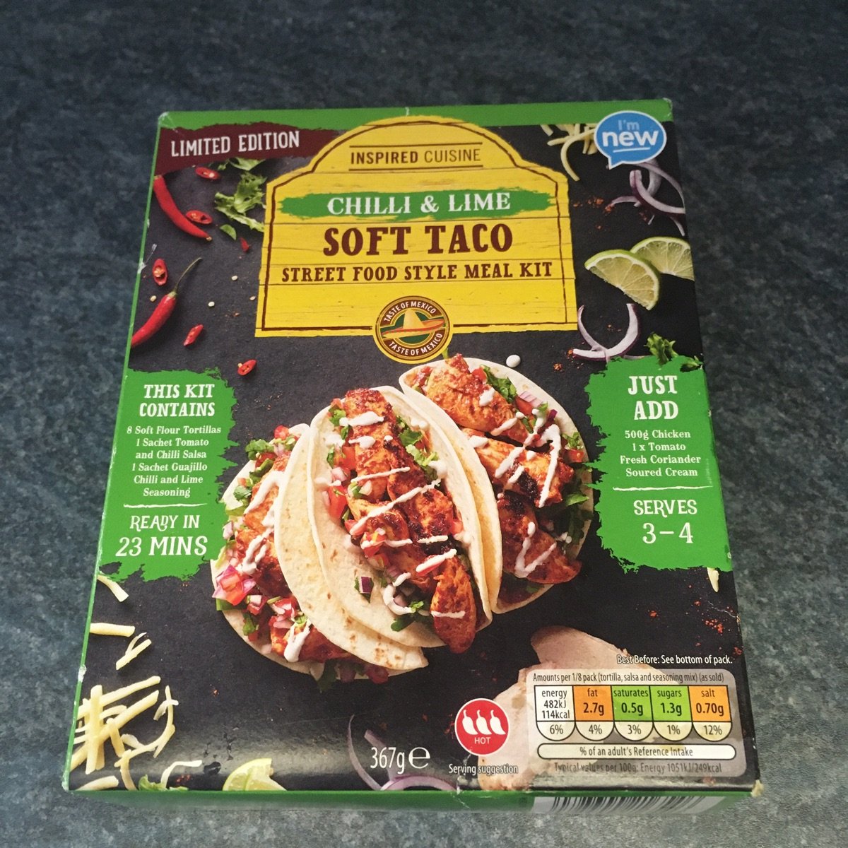 Chilli & Lime Soft Taco Street Food Style Meal Kit from Inspired ...