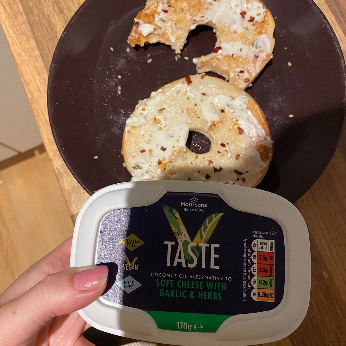 V Taste Soft Cheese With Garlic And Herbs from Morrisons - Vegan ...