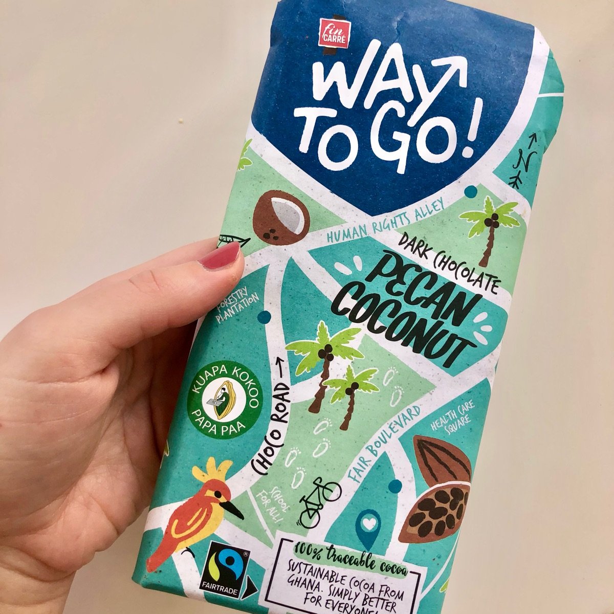 Pecan & coconut dark chocolate from Way to go! - Vegan Product Reviews ...