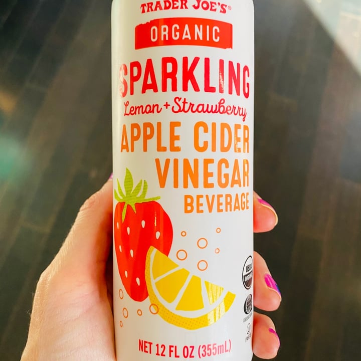 Trader Joe's Sparkling Lemon + Strawberry Apple Cider Vinegar Beverage Review | abillion