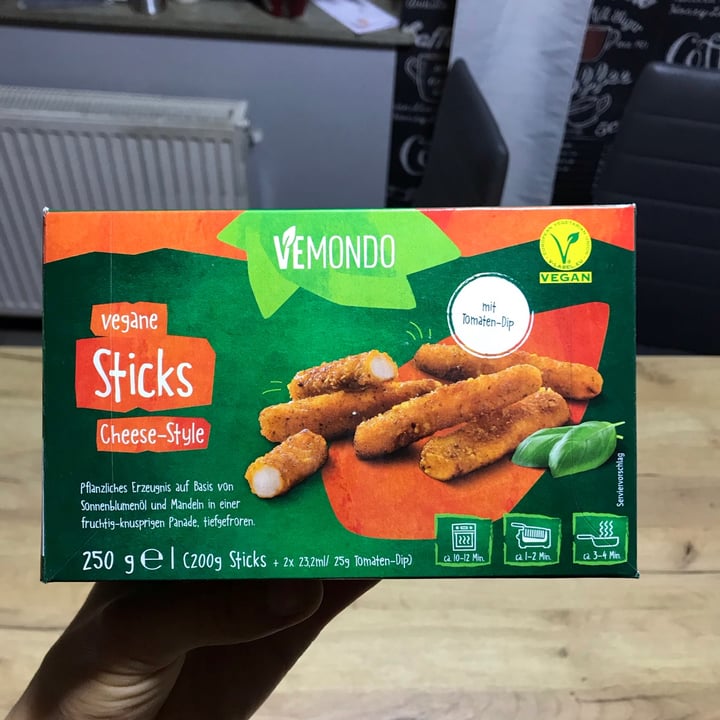 Vemondo Vegan sticks cheese style Review | abillion