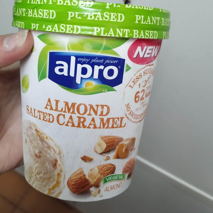 Alpro Almond Salted Caramel Ice Cream Review | abillion