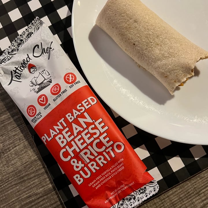 Tattooed Chef Plant Based Bean, Cheese, & Rice Burrito Review | abillion