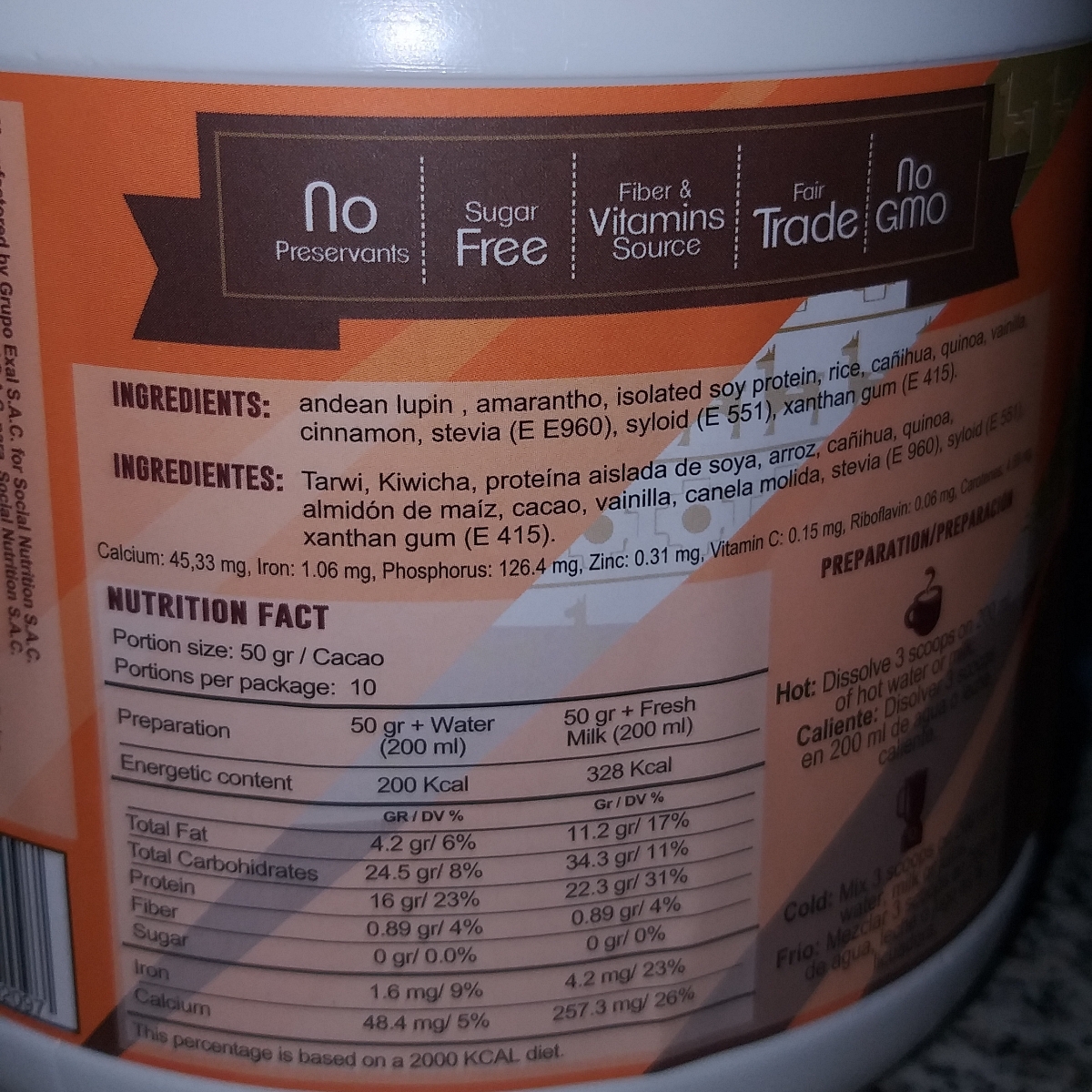 Nutrishake Andino from Nutrishake - Vegan Product Reviews & Ratings | abillion