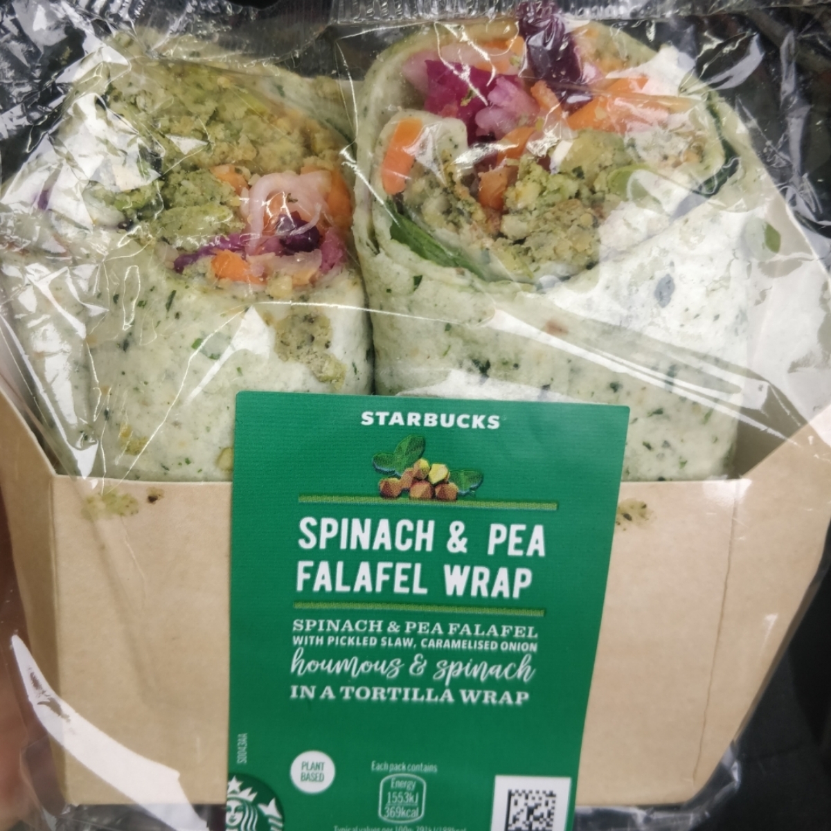 Spinach, pea and falafel wrap from Starbucks - Vegan Product Reviews ...