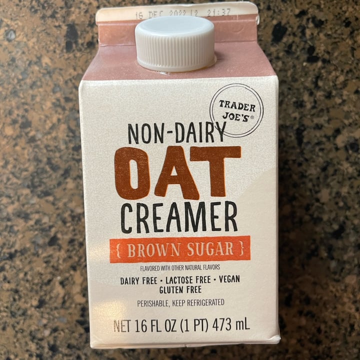 Trader Joe's Non-Dairy Oat Creamer Brown Sugar Review | abillion