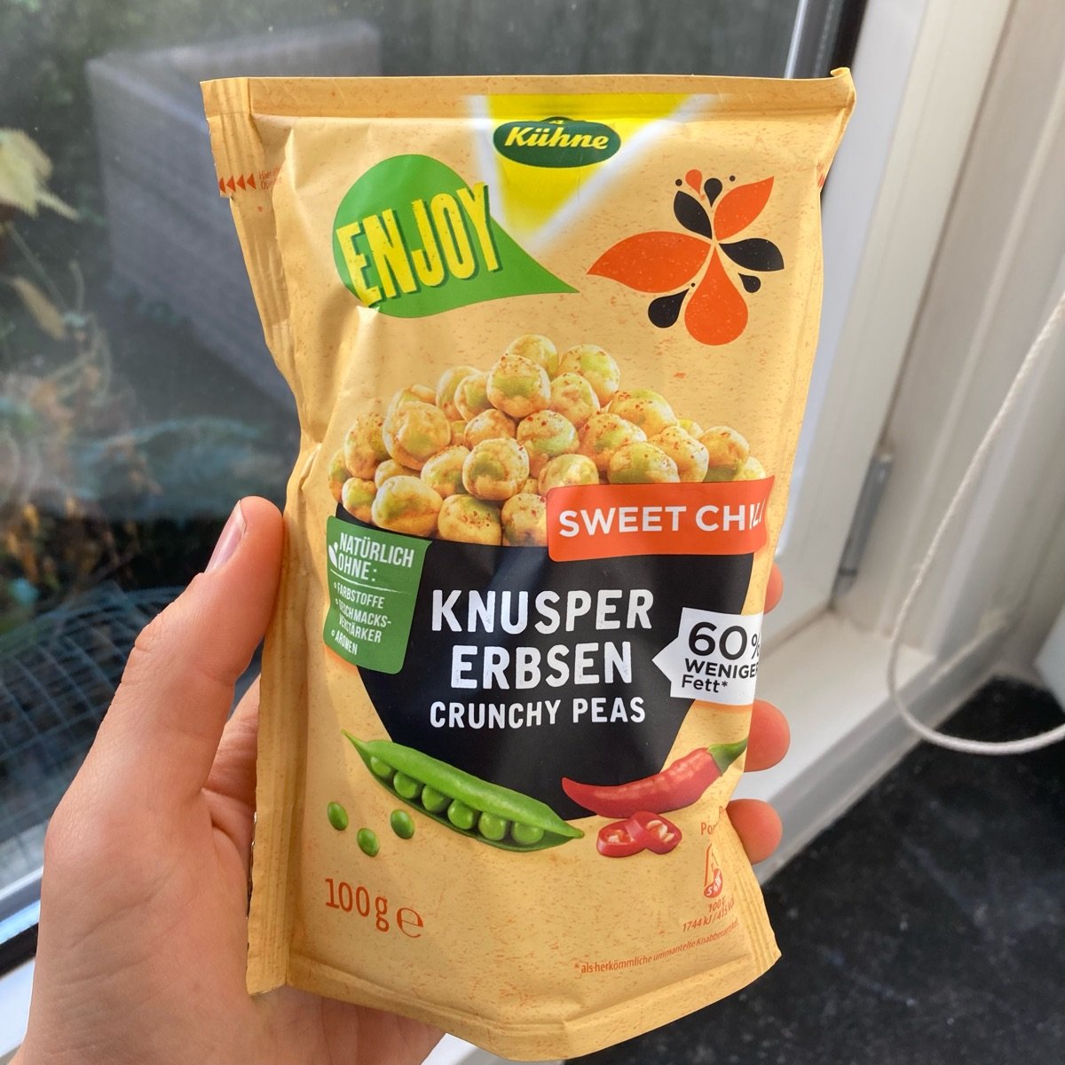 Knusper Erbsen (Crunchy peas) Sweet Chili from Kühne - Vegan Product ...