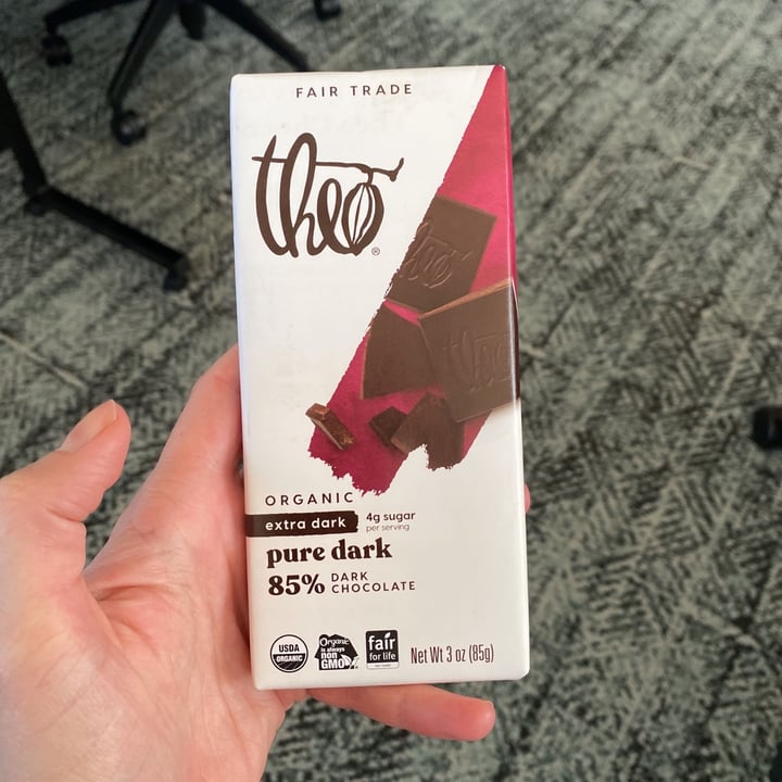 Theo Chocolate Organic Pure Dark 85% Dark Chocolate Review | abillion
