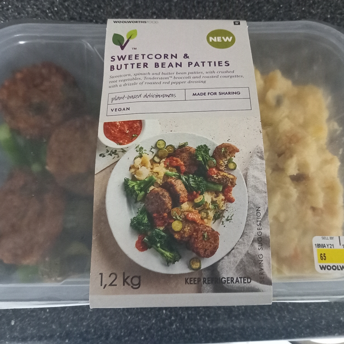 Sweetcorn and Butterbean patties from Woolworths - Vegan Product ...