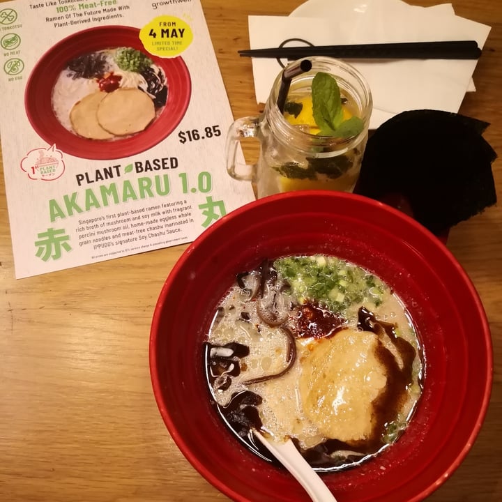 IPPUDO Shaw Centre Orchard, Singapore Plant-based Akamaru 1.0 Review ...
