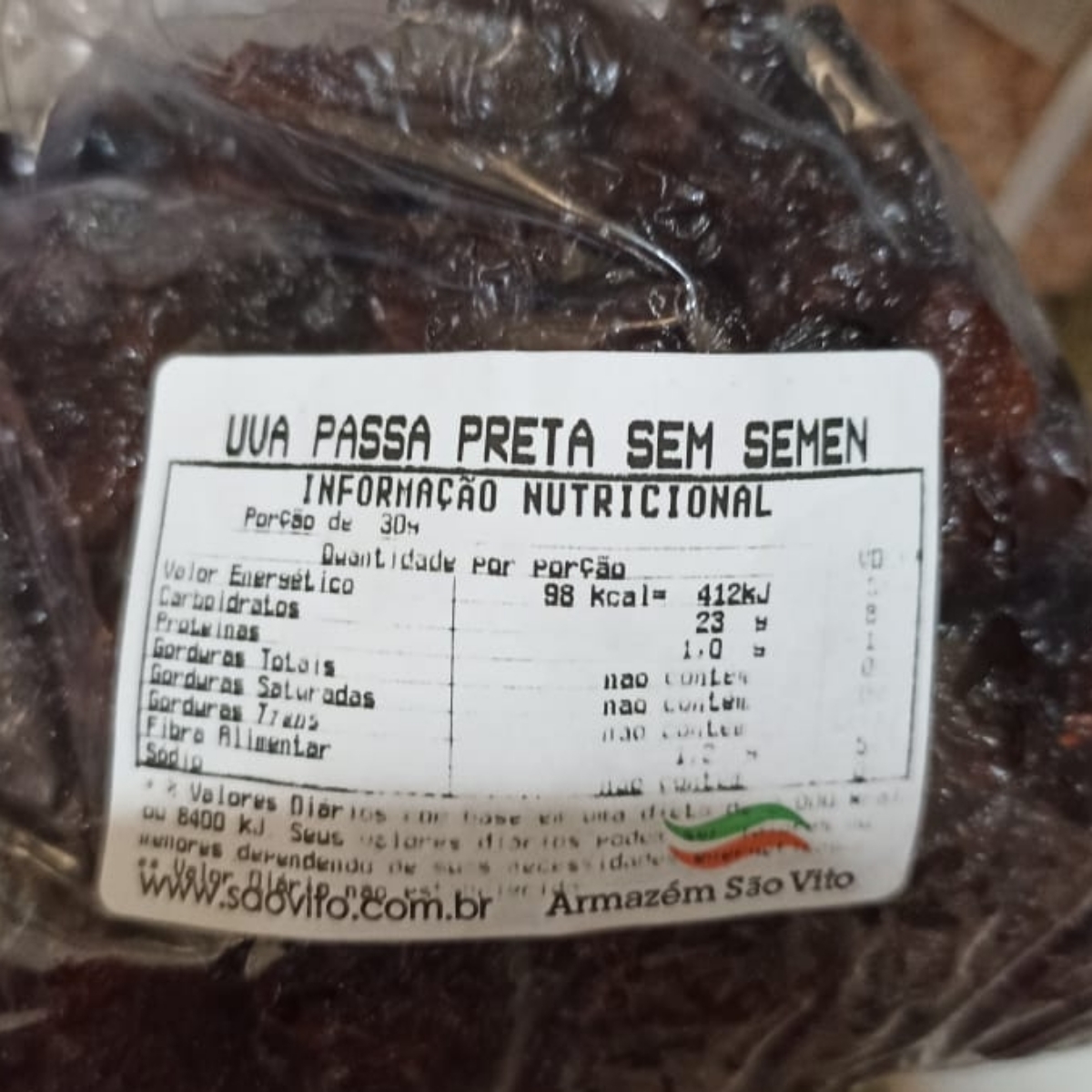 Uva passa preta from Armazém São Vito - Vegan Product Reviews & Ratings ...
