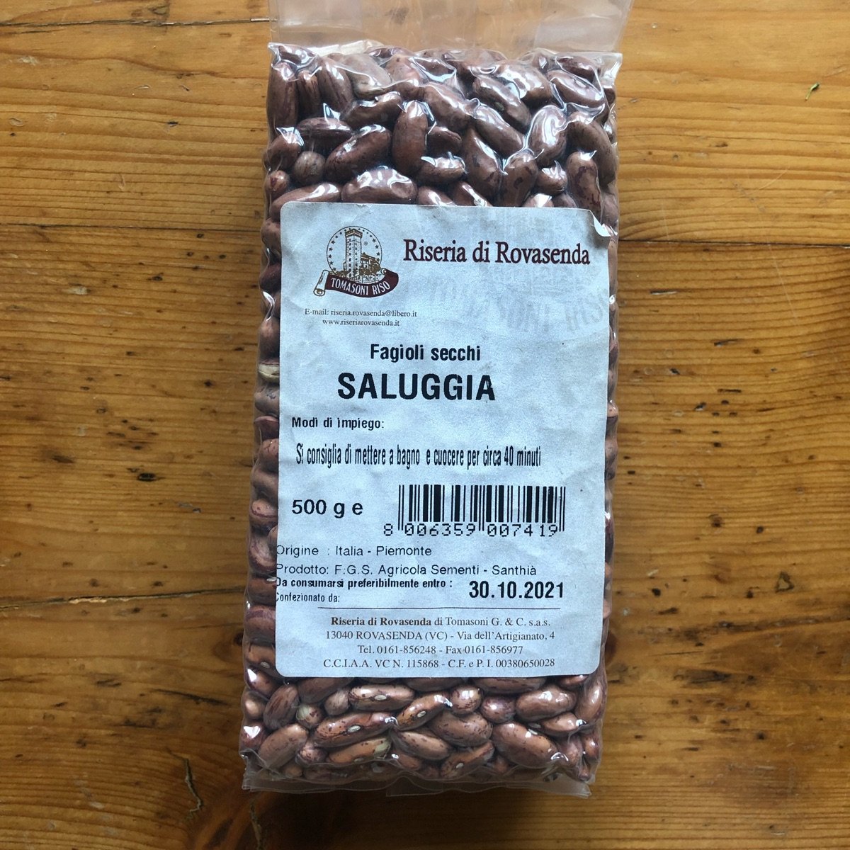 Fagioli secchi saluggia from Riseria di Rovasenda - Vegan Product ...