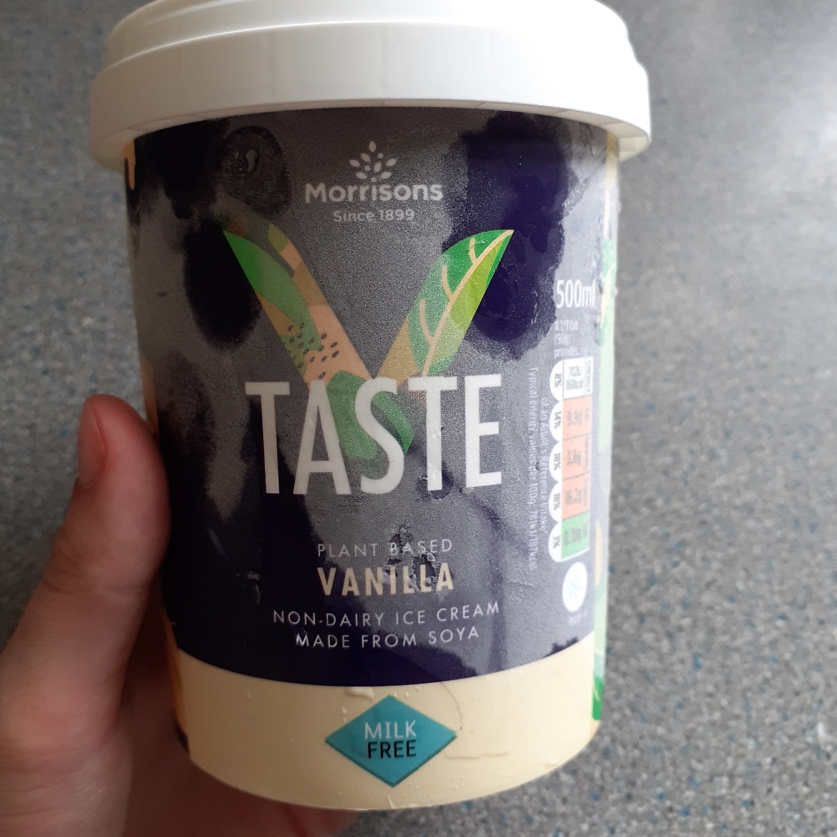 V Taste Vanilla Plant Based Ice Cream from Morrisons - Vegan Product ...
