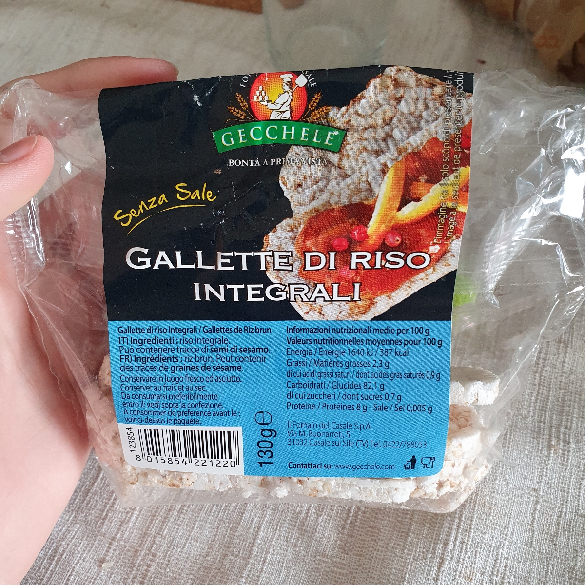 Gallette di riso integrali from Gecchele - Vegan Product Reviews ...