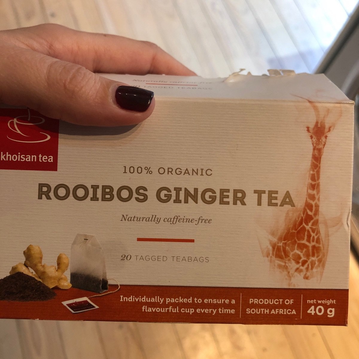 Rooibos and ginger tea from Khoisan tea - Vegan Product Reviews ...