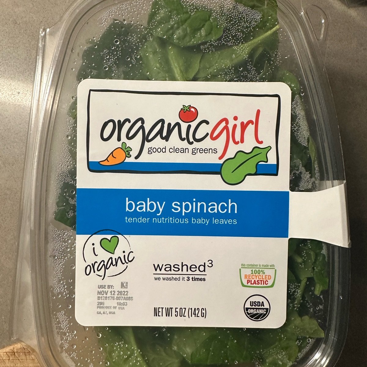 Baby Spinach from Organic Girl - Vegan Product Reviews & Ratings | abillion