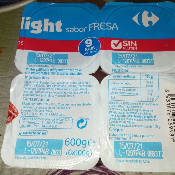 Carrefour Jelly light sabor fresa Review | abillion