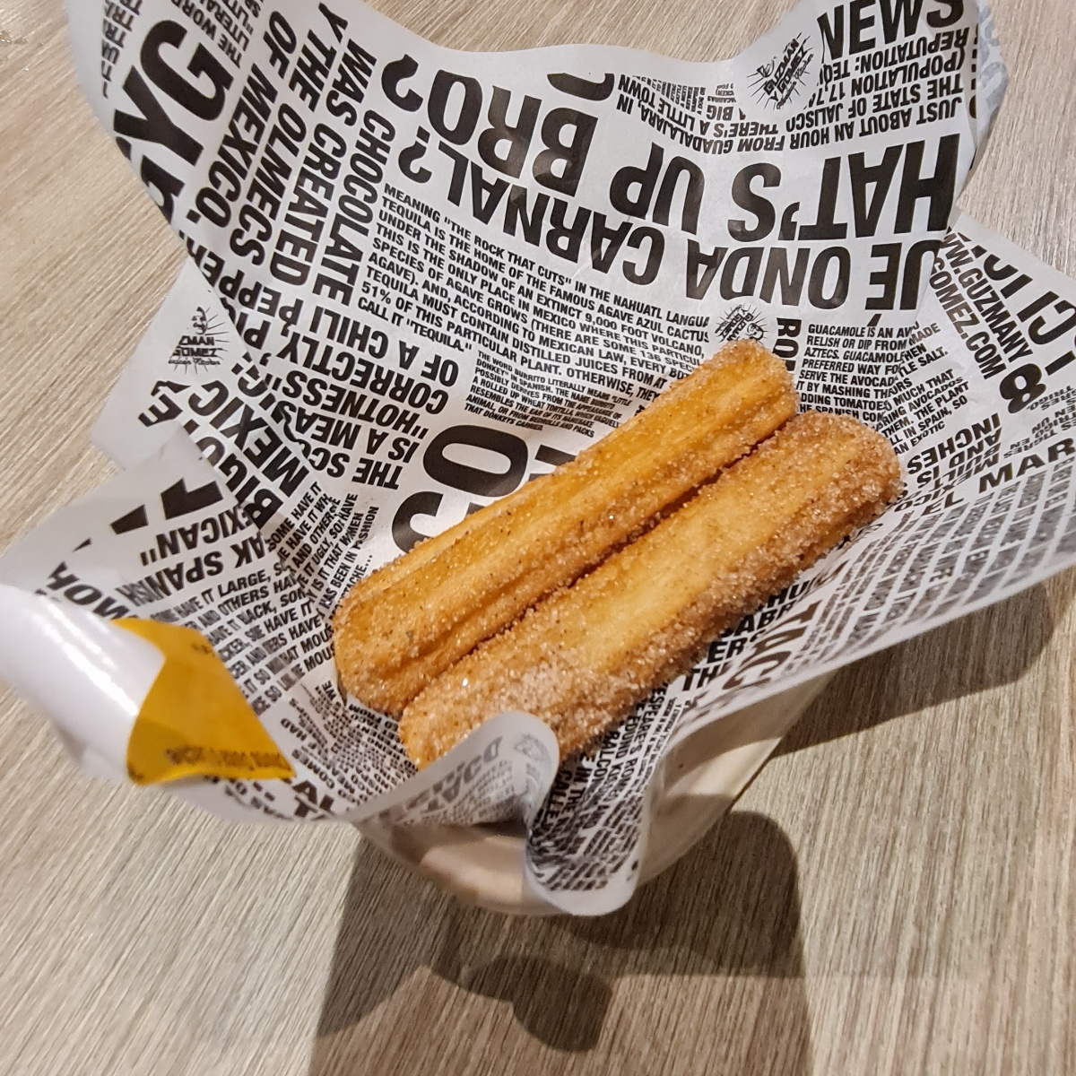 Churros without dulce de leche at Guzman Y Gomez, Singapore - Vegan ...