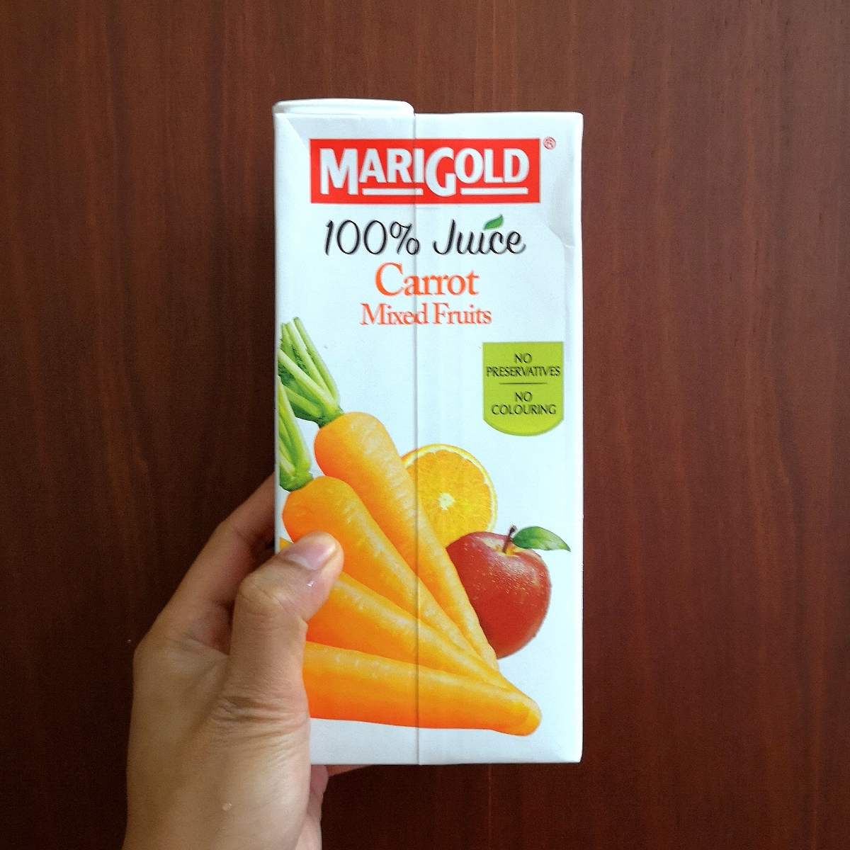 Carrot Mixed Fruit Juice from Marigold Health Foods - Vegan Product ...
