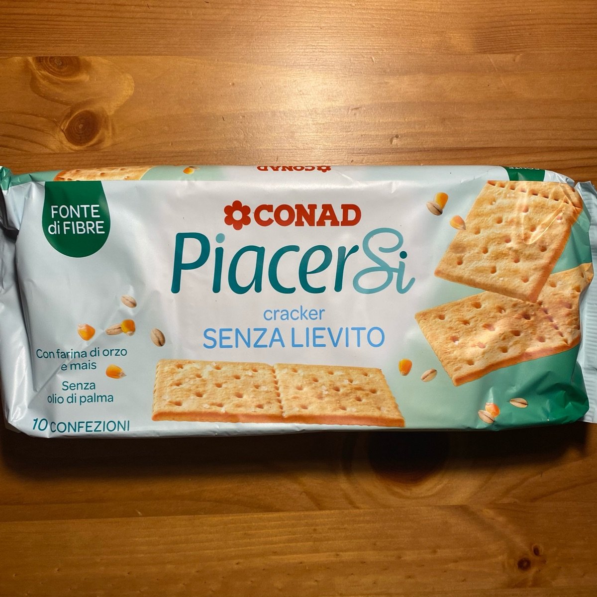 Cracker senza lievito from Piacersi | Conad - Vegan Product Reviews ...