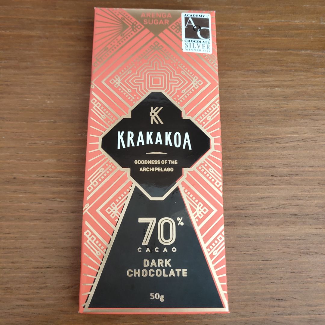 70% Cacao Dark Chocolate Bar from Krakakoa - Vegan Product Reviews ...