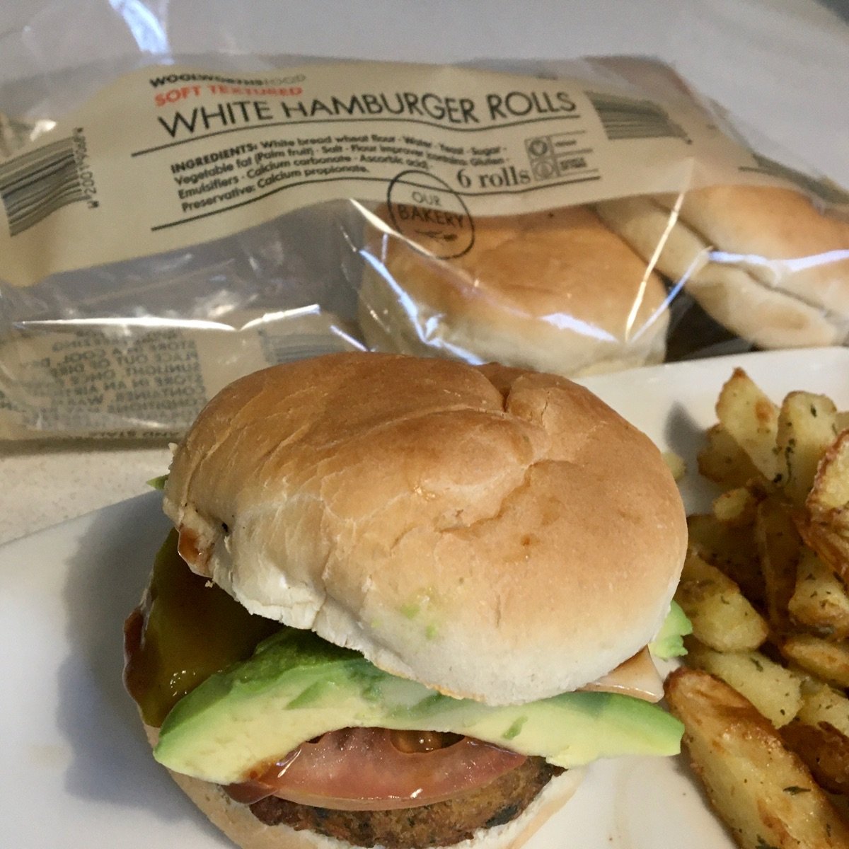 White hamburger rolls from Woolworths Food - Vegan Product Reviews ...
