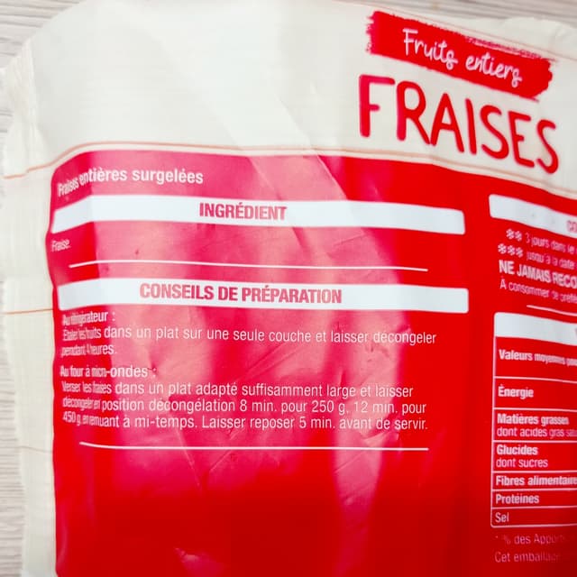 Fruits entiers : fraises from Auchan - Vegan Product Reviews & Ratings ...