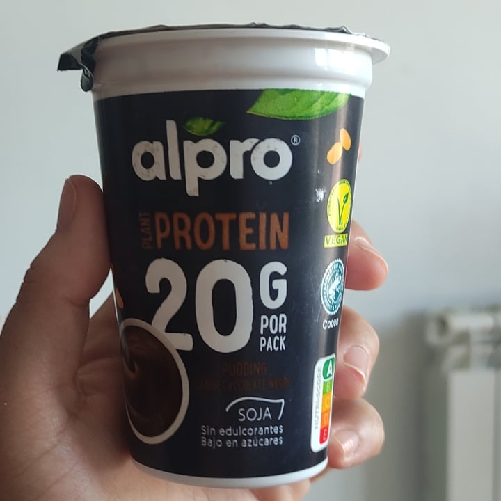 Alpro dark chocolate plant protein pudding Review | abillion