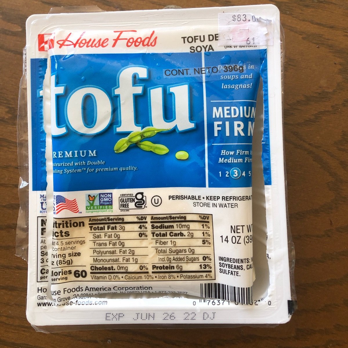 Tofu de soya medio firme from House Foods - Vegan Product Reviews ...