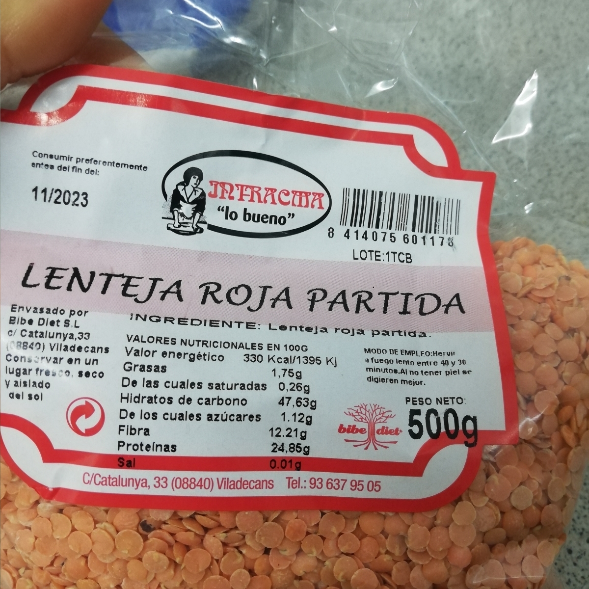 Lentejas Rojas from Intracma - Vegan Product Reviews & Ratings | abillion