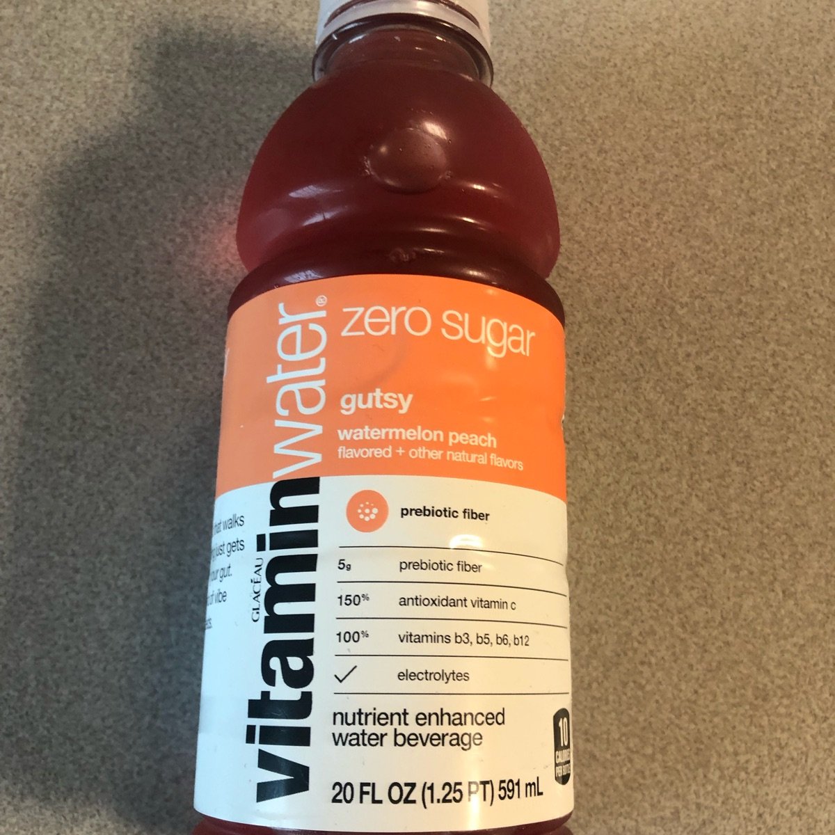 Gutsy-Watermelon Peach (Zero Sugar) from Vitaminwater - Vegan Product Reviews & Ratings | abillion