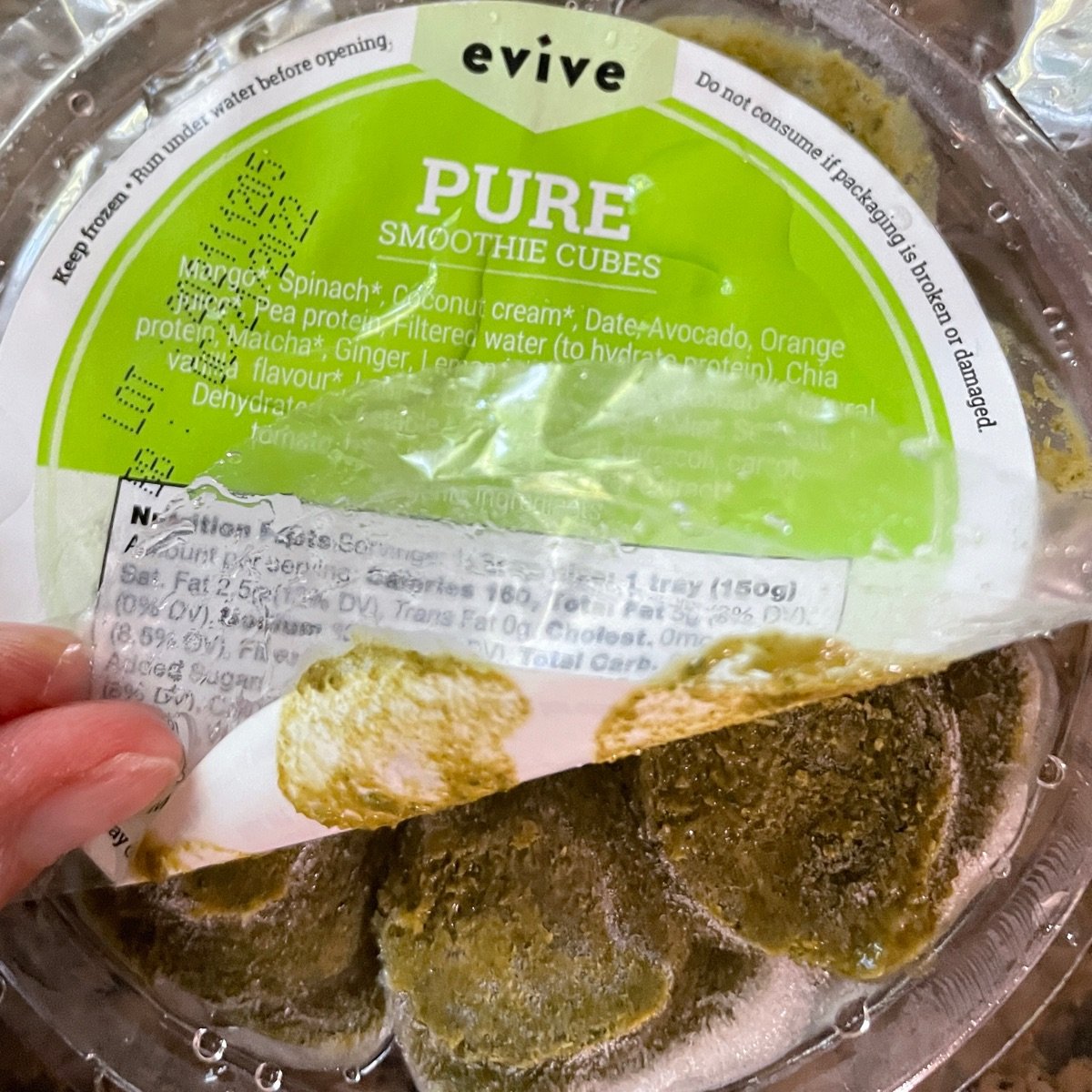 Pure smoothie cubes from Evive - Vegan Product Reviews & Ratings | abillion