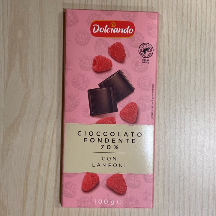Dolciando Cioccolata Fondente 70% con Lamponi Review | abillion