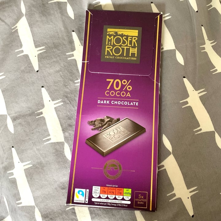 Moser Roth 70% Dark Chocolate Bar Review | abillion