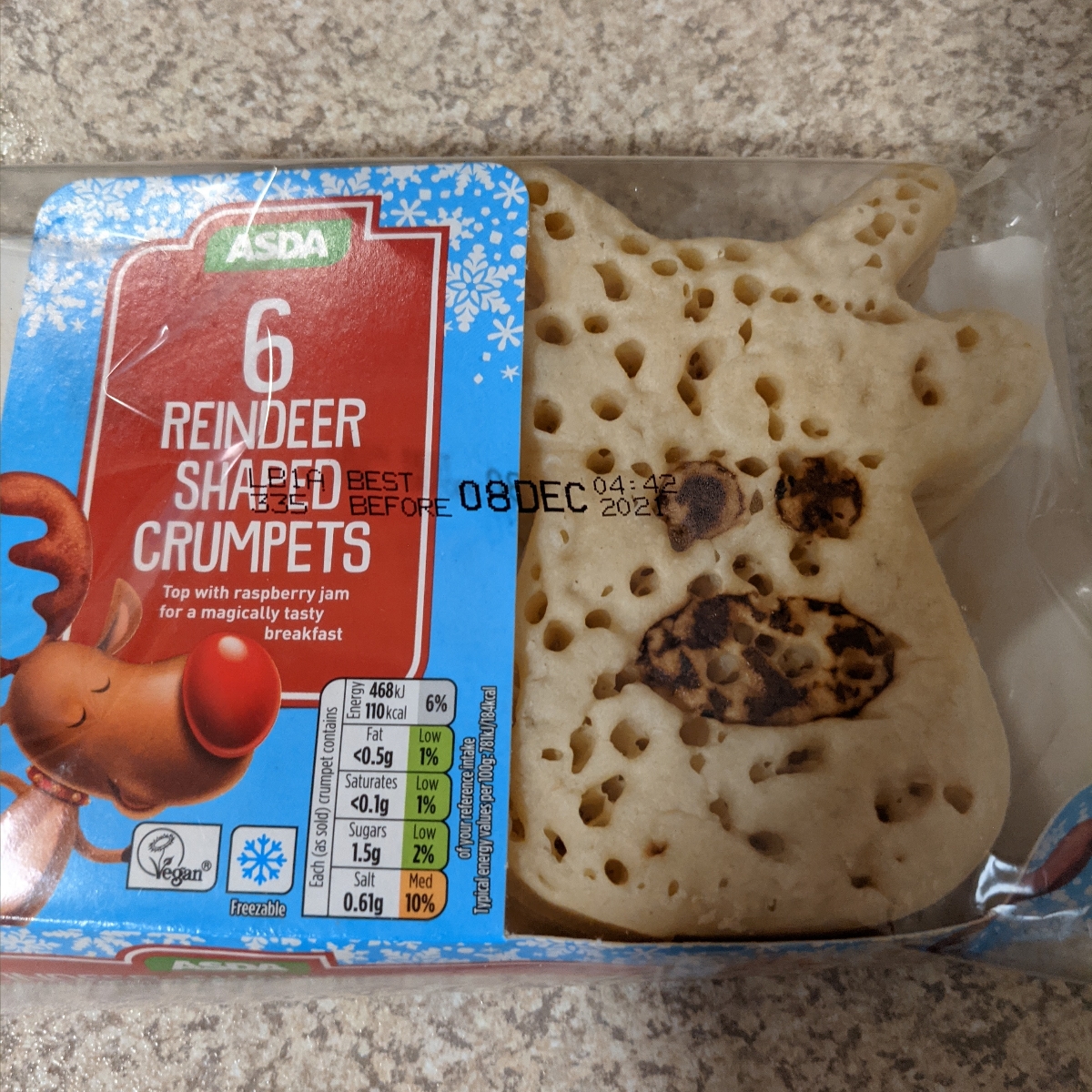 6 Reindeer Shaped Crumpets from ASDA - Vegan Product Reviews & Ratings ...