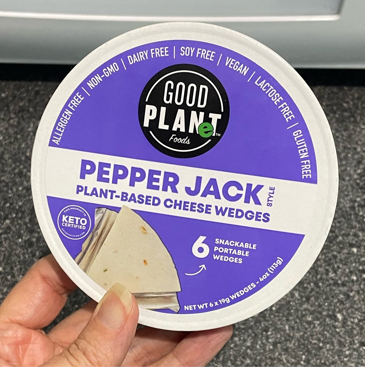 Pepper jack plant-based cheese wedges from Good Planet Foods - Vegan ...