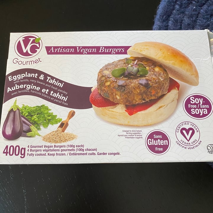 VG Gourmet Eggplant & Tahini Artisan Vegan Burgers Review | abillion