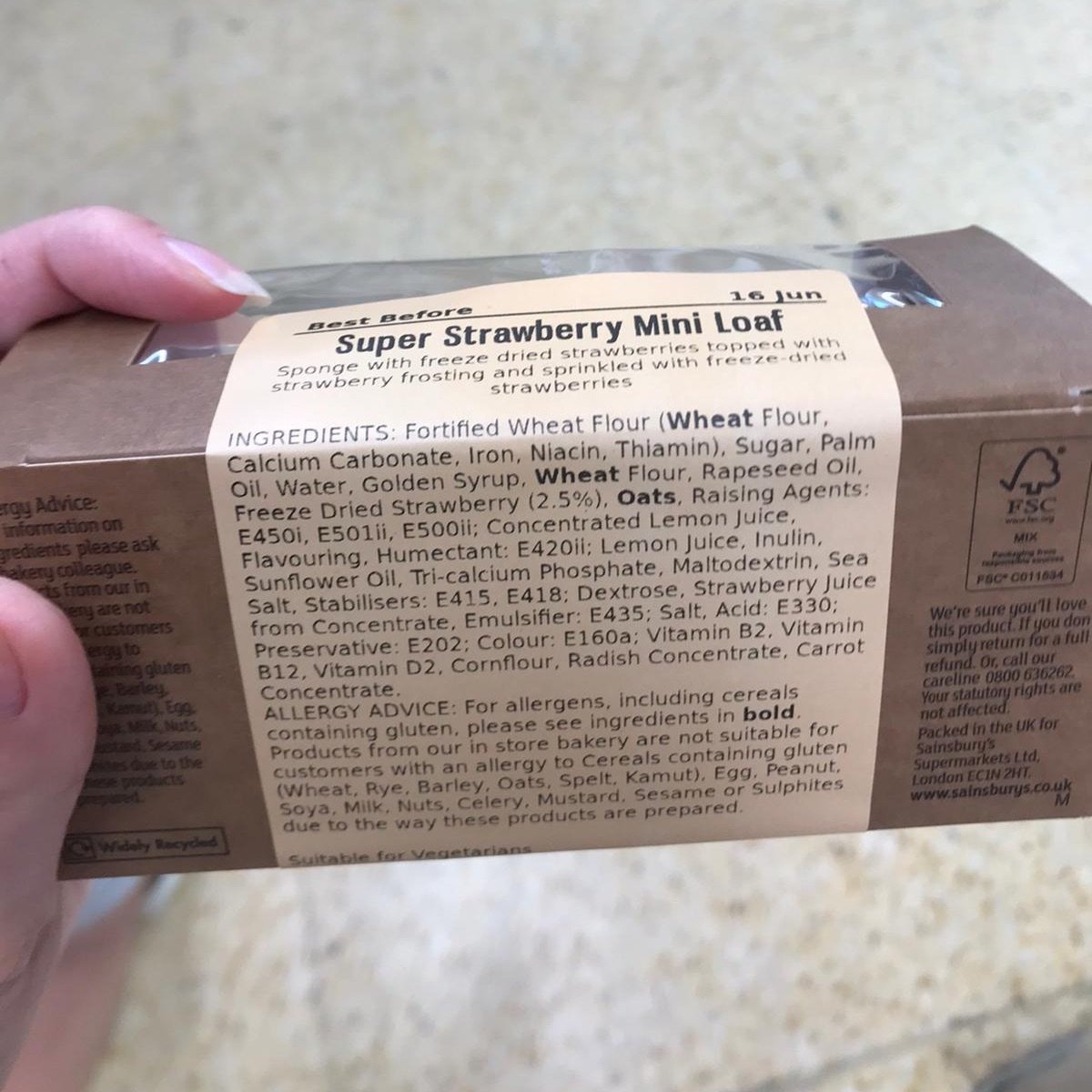 Super Strawberry Mini Loaf from Sainsbury's - Vegan Product Reviews ...