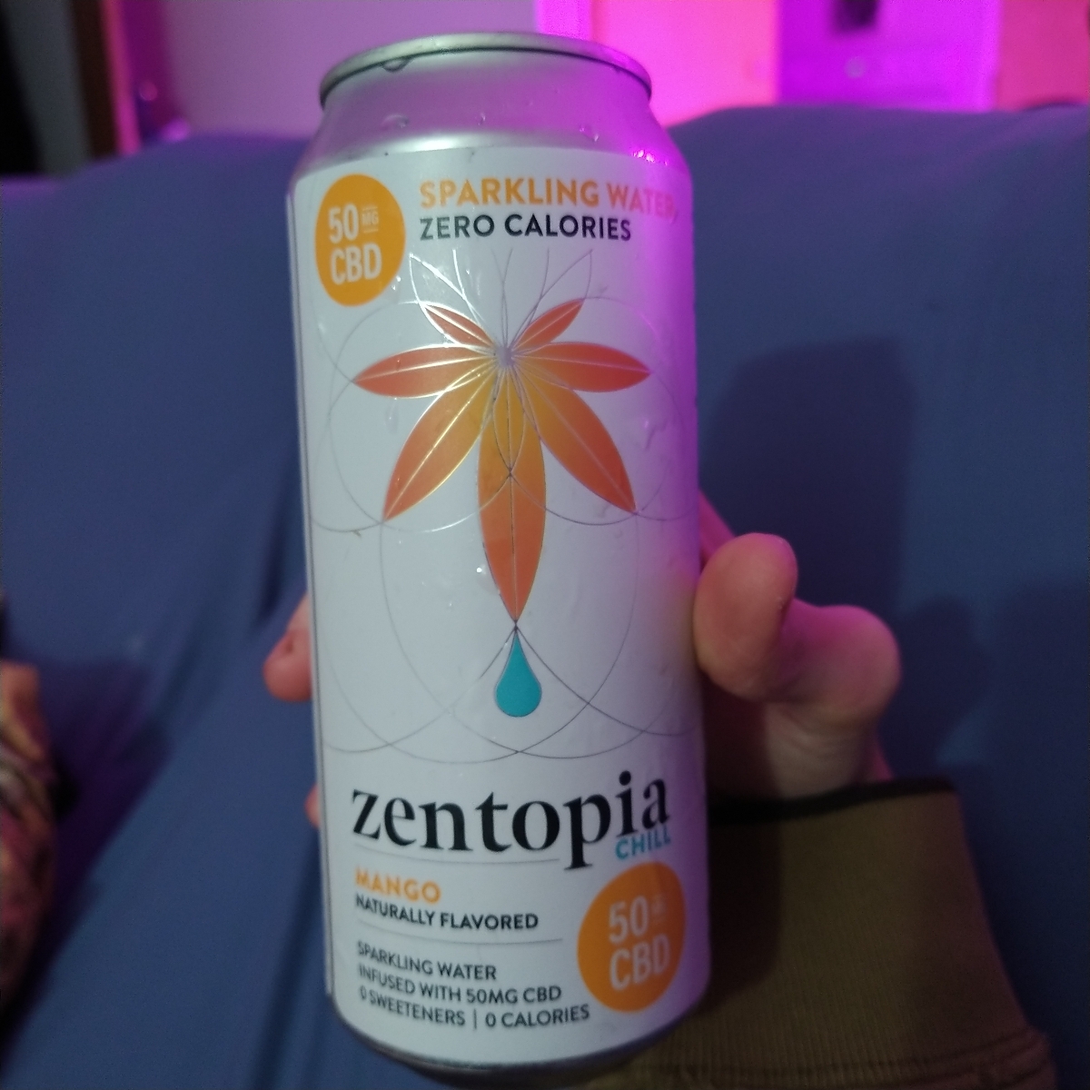 Mango flavored sparkling water from Zentopia - Vegan Product Reviews ...