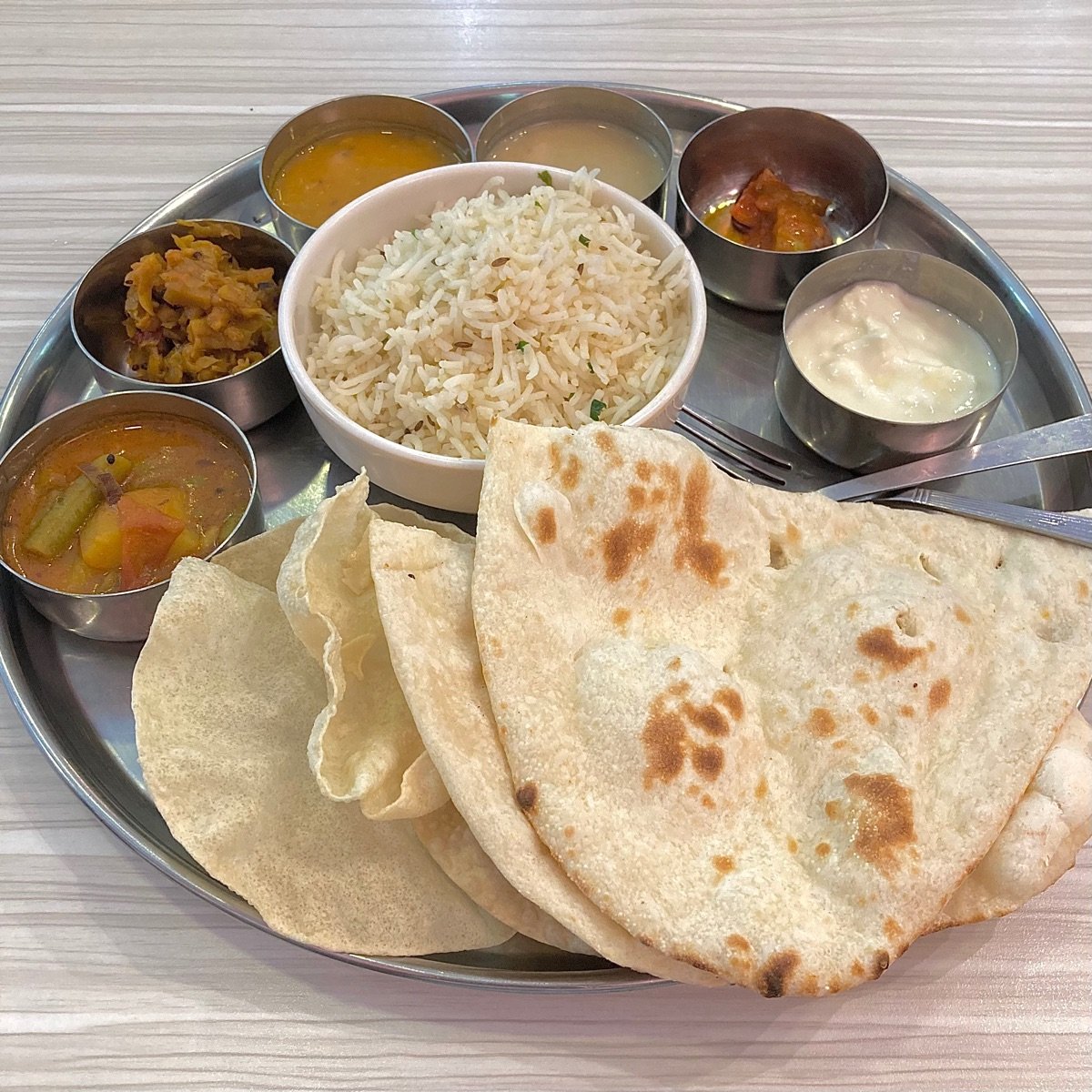 Madura’s Spl Veg Thali at Madura's Restaurant, Singapore - Vegan Dish ...