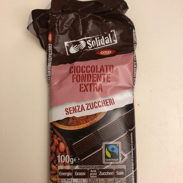 Solidal coop Cioccolato Fondente Extra Senza Zuccheri Review | abillion