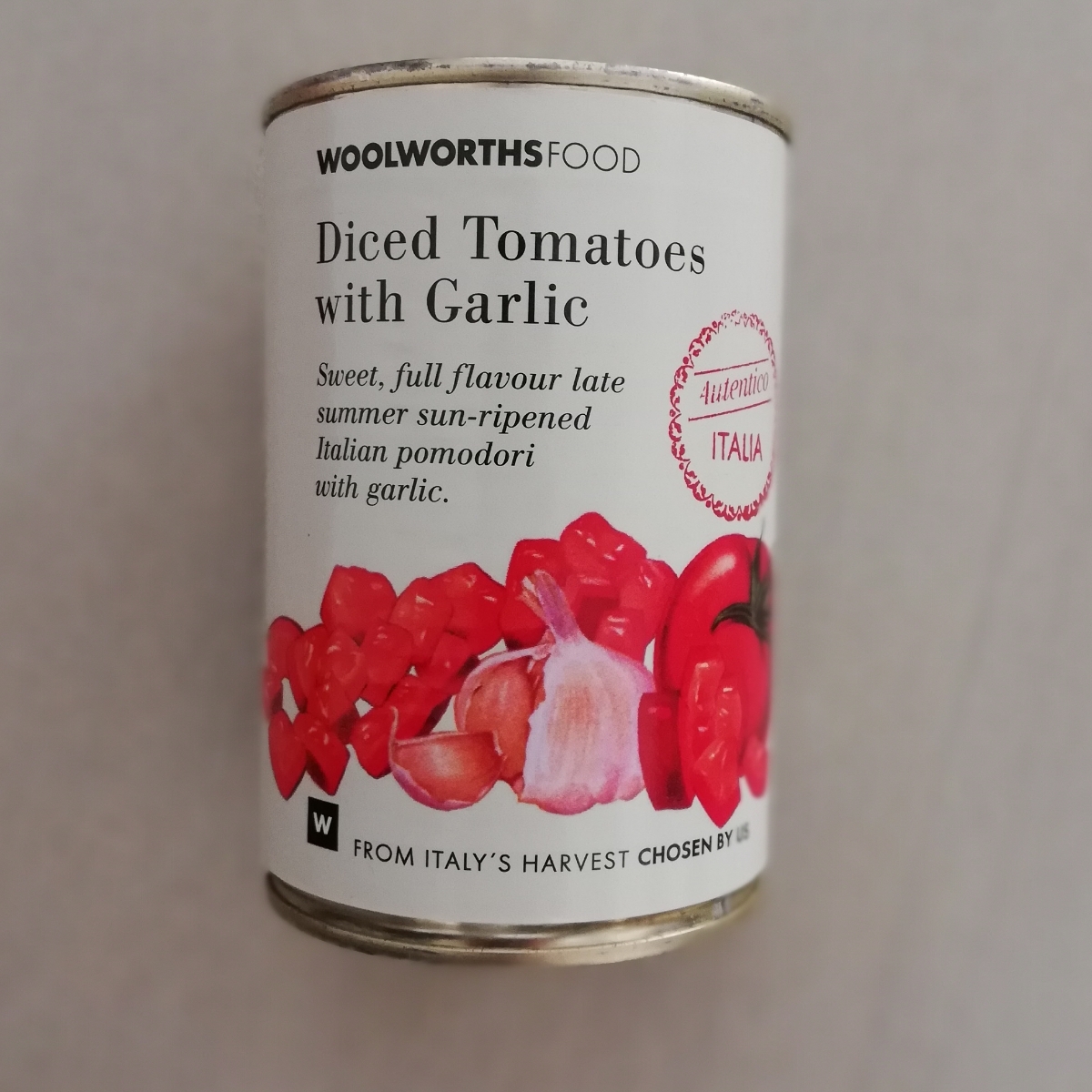 Diced Tomatoes with Garlic from Woolworths Food - Vegan Product Reviews ...
