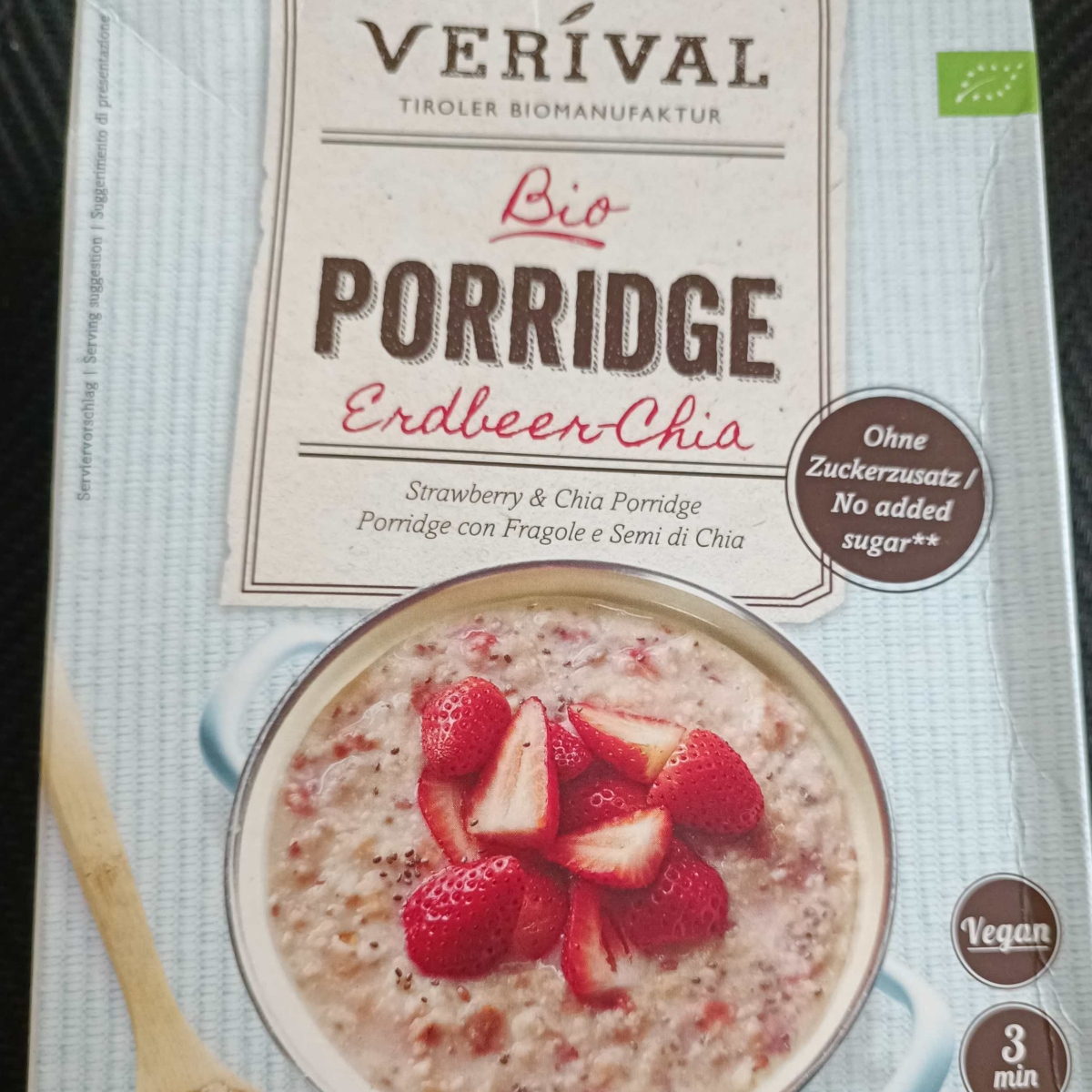 Porridge strawberry e chia from Verival - Vegan Product Reviews ...